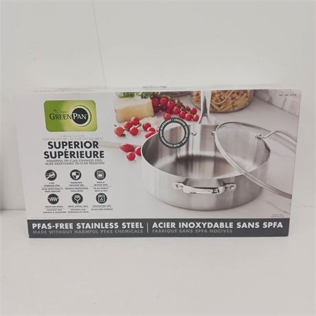 Events Viewbid - The Greenpan Tri Clad Stainless Steel Saute Pan With ...