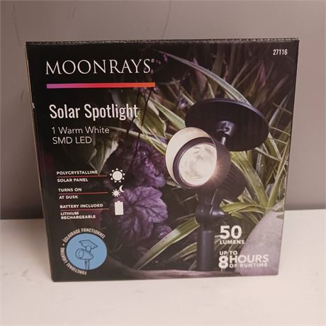 Events Viewbid - Moonrays Solar Spotlight 1 Warm White SMD LEDs