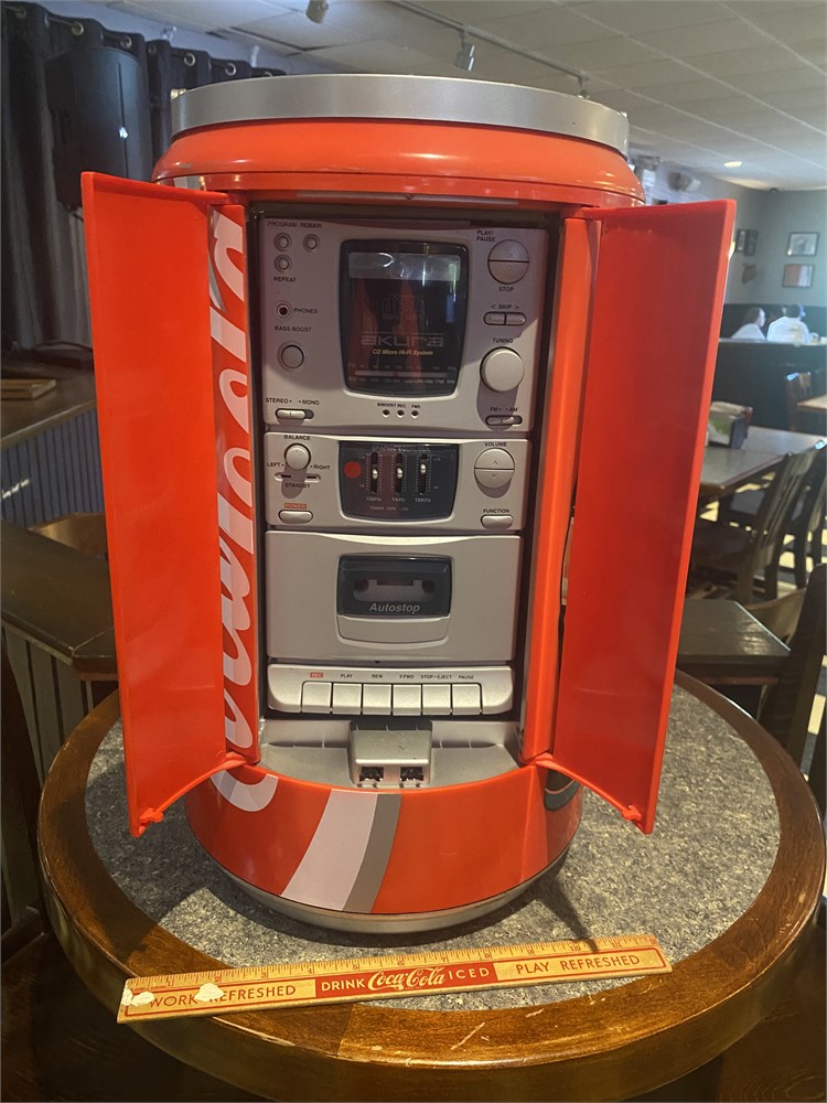 Events Viewbid - COCA COLA AKURA CD MICRO HI-FI CAN C302 CASSETTE/RADIO ...