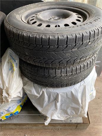 Events Viewbid - Set of 4 BF Goodrich Winter Slalom Tires With Rims ...
