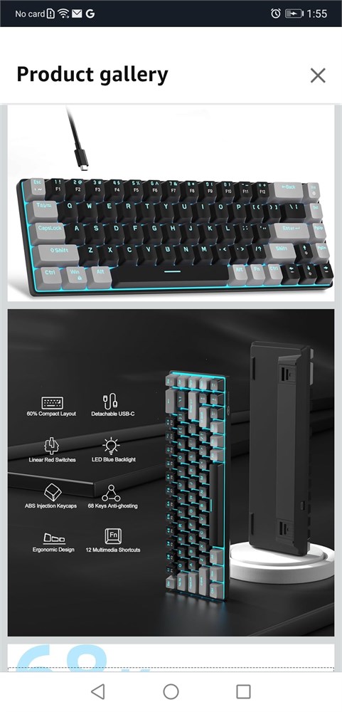 Events Viewbid - Magegee Portable 60% Mechanical Gaming Keyboard ...