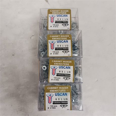 Events Viewbid - Lot of 4- Mixed Size Uscan Cabinet Maker Screws ...