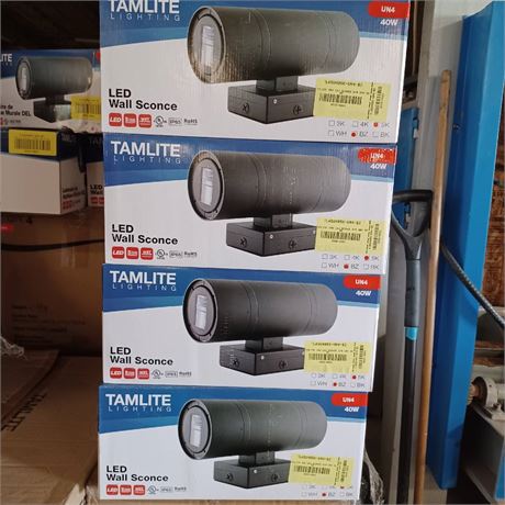 Events Viewbid - Lot of 4 - Tamlite Lighting LED Wall Sconce 5K , BZ