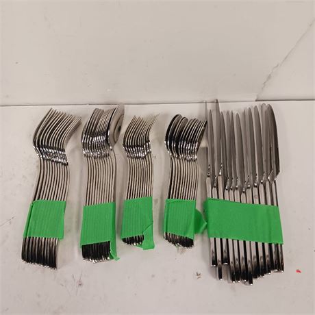 Events Viewbid - Gourmet Settings Resto Flatware Set, 60-piece-SEE DESC