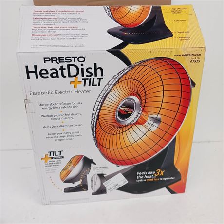 Events Viewbid - PRESTO HeatDish Plus Tilt Parabolic Heater Model 07929 ...
