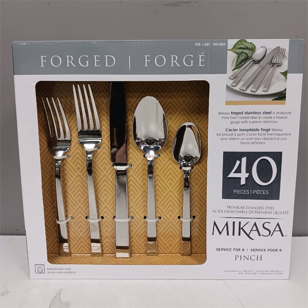 Events Viewbid - Mikasa Forged Flatware Set, 40-piece- SEE DESC