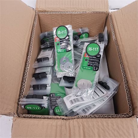 Events Viewbid - Box of Washers Fender 2/4" Stainless Steel 80pc total