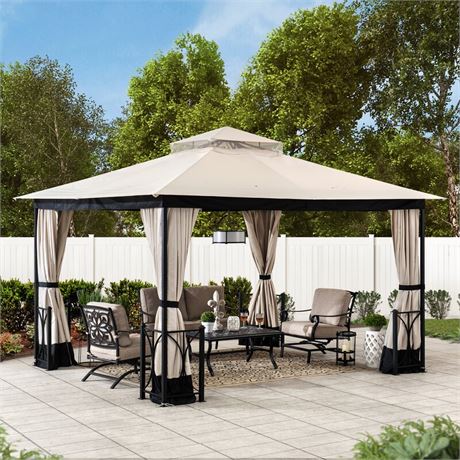 Events Viewbid - Sunjoy 11 ft. x 13 ft Metal Patio Gazebo