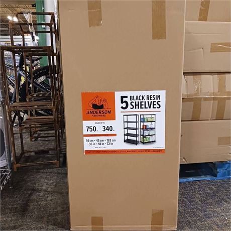 Events Viewbid - Anderson Hardware HD Resin Shelving Unit (5 Tiers 36 ...