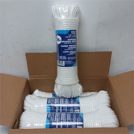 Events Viewbid - Lot of 6- Ben-Mor Diamond Braided Rope 7/32" x 100 ...