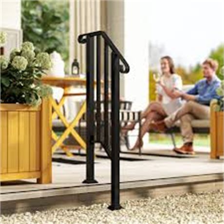 Events Viewbid - Outsunny 1-2 Step Handrail for Outdoor Steps, Metal ...