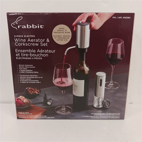 Events Viewbid - Rabbit 5-Piece Electric Wine Set