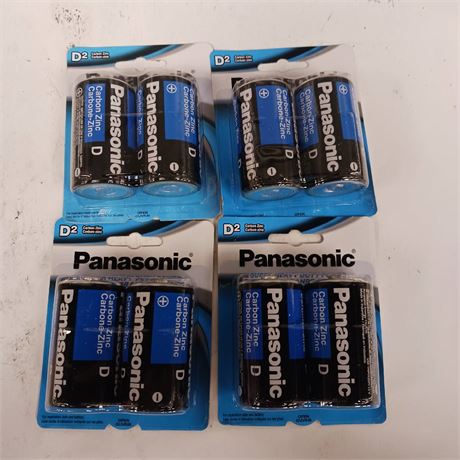 Events Viewbid - Lot of 4 Panasonic Carbon Zinc D2