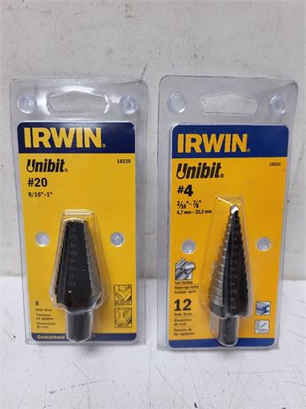 Events Viewbid - Lot of 2- Irwin UniBit #4 & #20