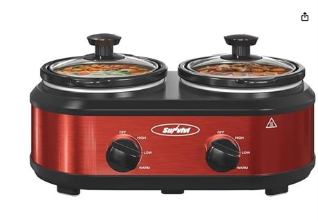 Events Viewbid - Sunvivi Double Slow Cooker,2 Pot Small Mini Crock ...