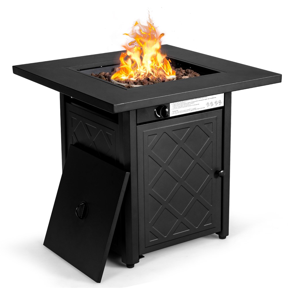 Events Viewbid - 28 Inch Propane 50 000 BTU Patio Square Gas Fireplace ...