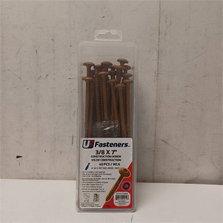 Events Viewbid - U2 Fasteners Construction Screws 3/8" x 7" , 40Pcs