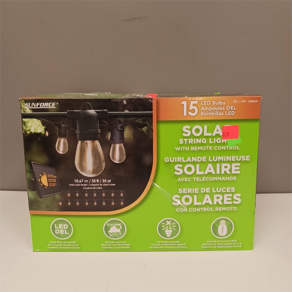 Events Viewbid - Sunforce Solar String Lights With Remote Control - SEE ...