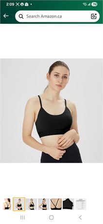 Events Viewbid - Khuke Sports Bra for Women, Adjustable Straps, Lg